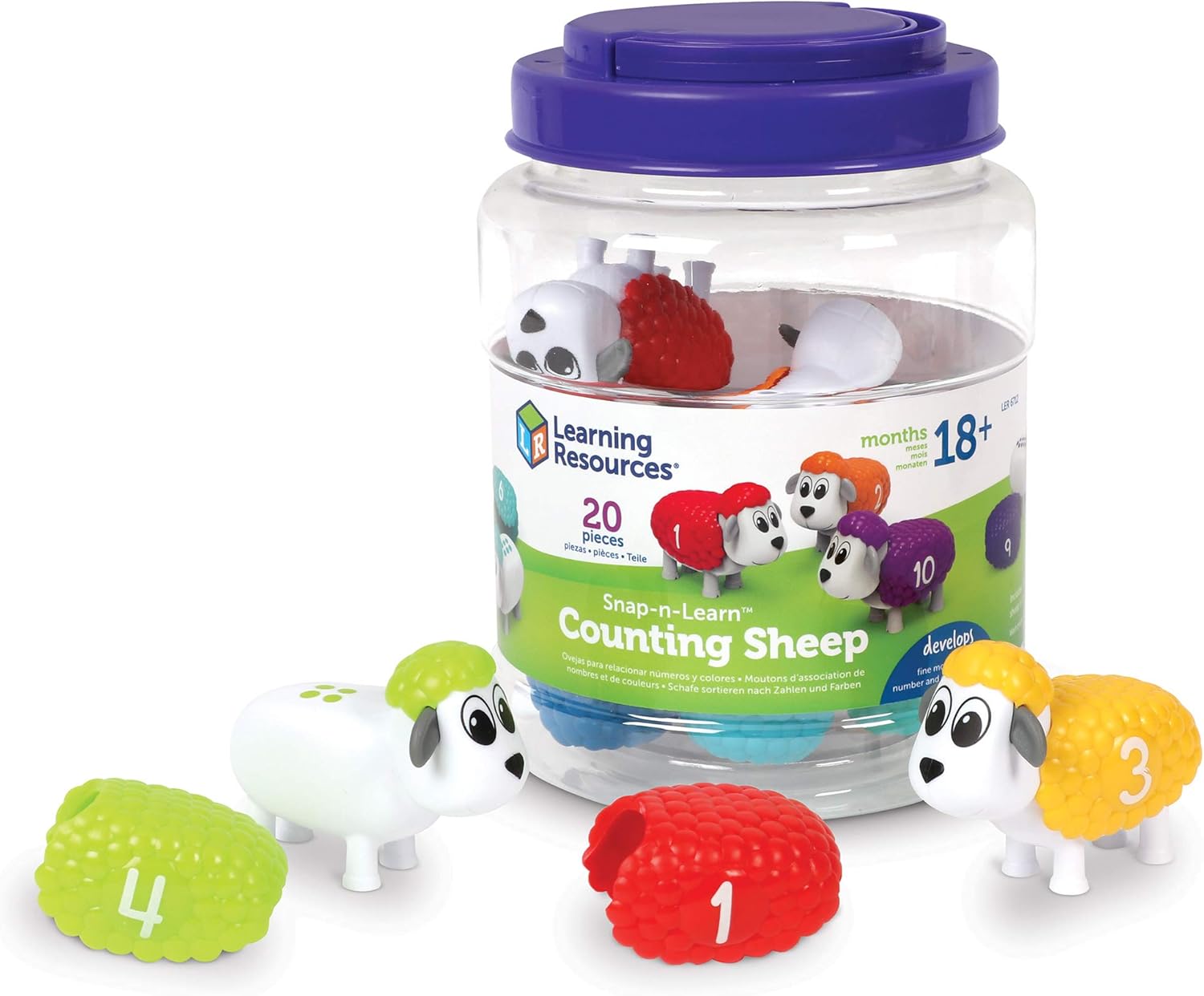 Amazon.com: Learning Resources Snap-n-Learn Counting Sheep, Counting ...