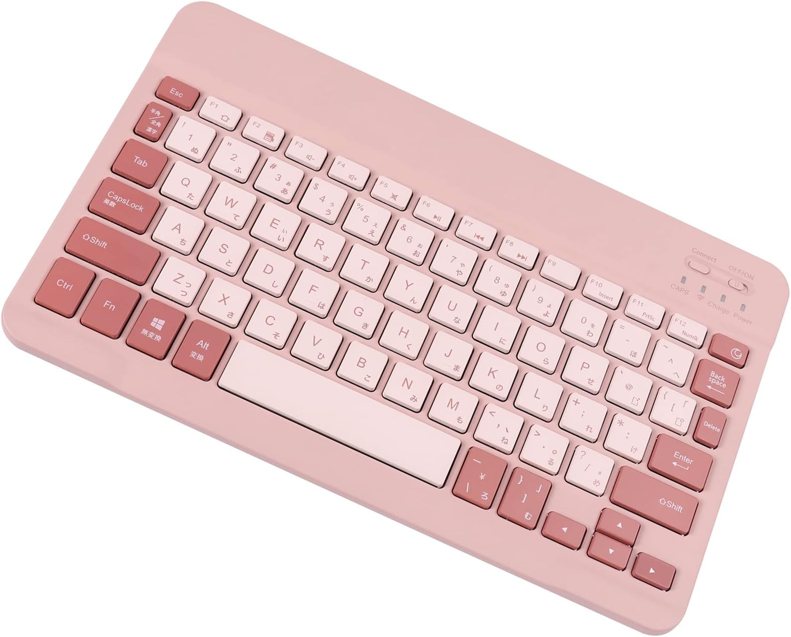 Amazon.co.jp: Bluetoothワイヤレス キーボード ipad対応 スマホ用 タブレット用キーボード 携帯便利 可愛い 日本語配列 JIS基準 コンパクト 薄型 軽量 USB ...