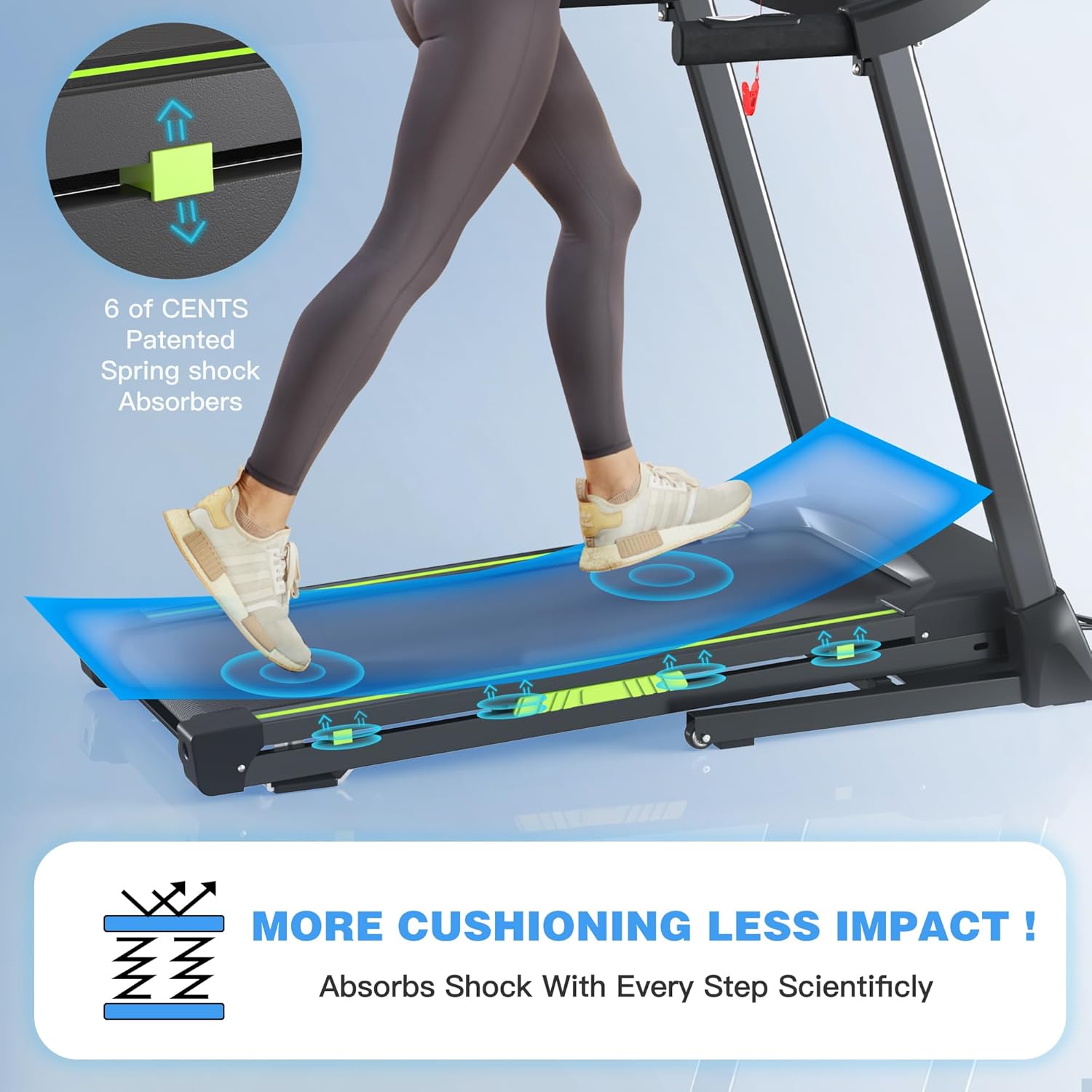 Folding Treadmills for HomeOffice-3.5 HP 330lbs Weight Capacity ...