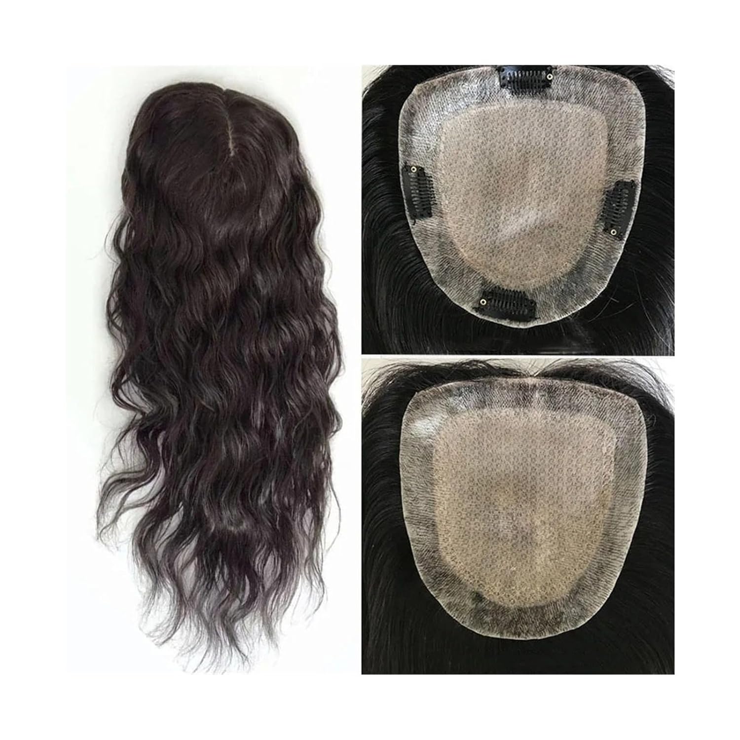 Amazon.com : Hair Toppers for Women Water Wave Human Hair Topper ...