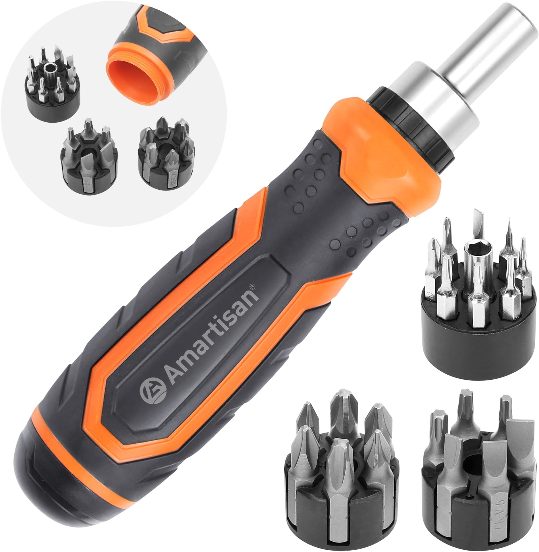 Heavy Duty RATCHETING SCREWDRIVER - ADJUSTABLE ANGLE - 3 Way Ratchet ...