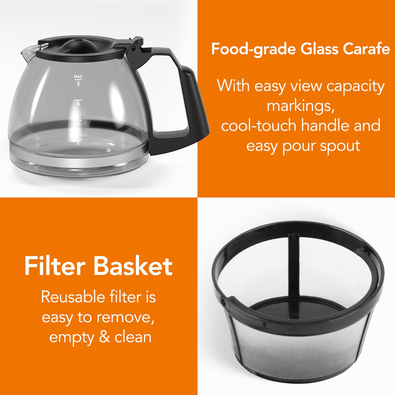 Snapklik.com : COWSAR Coffee Maker, Small Commercial Coffee Pots 5 Cup ...