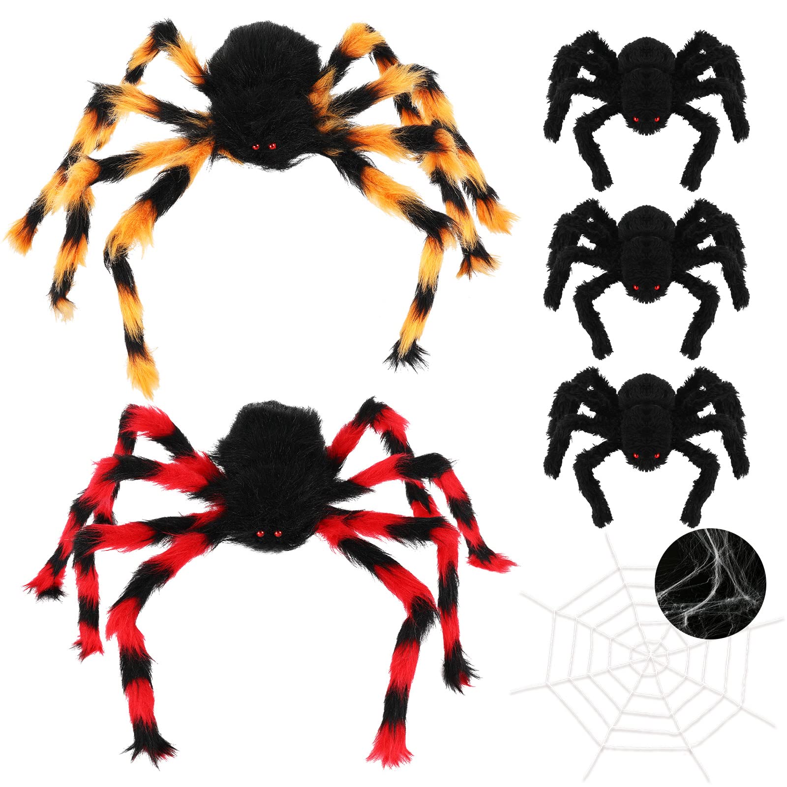 12 x Brand New AnyDesign 9Pcs Halloween Spider Decoration Set Includin ...