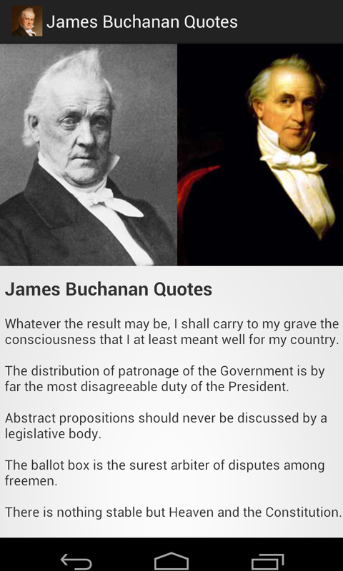 Buchanan Famous Quotes Inspirational Quotes From The 45 U.S.