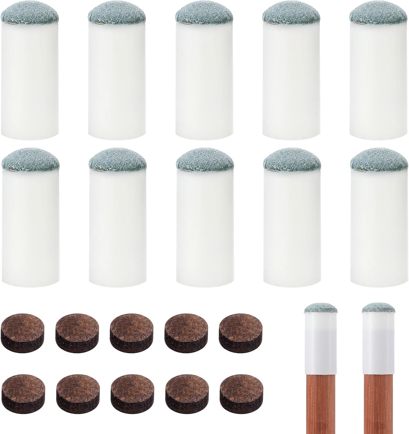 Amazon.com : Pool Cue Tips Replacement Cue Tip Repair Kit with 10 Slip ...