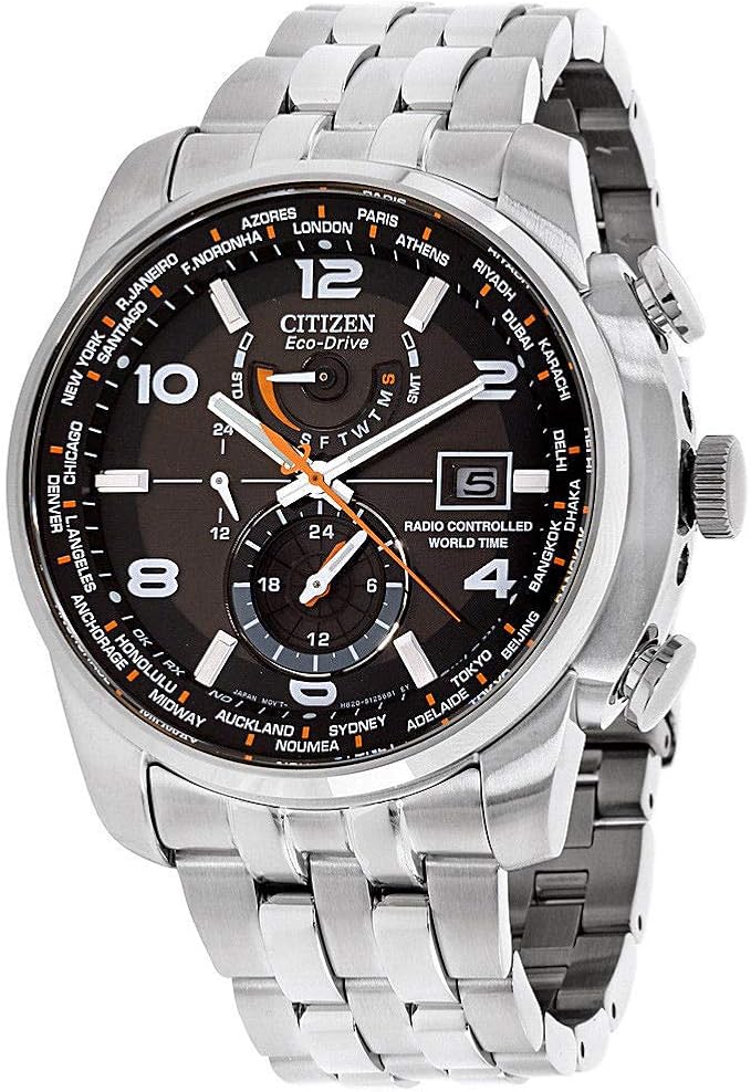Amazon | CITIZEN(シチズン) 腕時計 エコドライブ 26 タイムゾーン AT9010-52E メンズ [逆輸入品] | メンズ ...