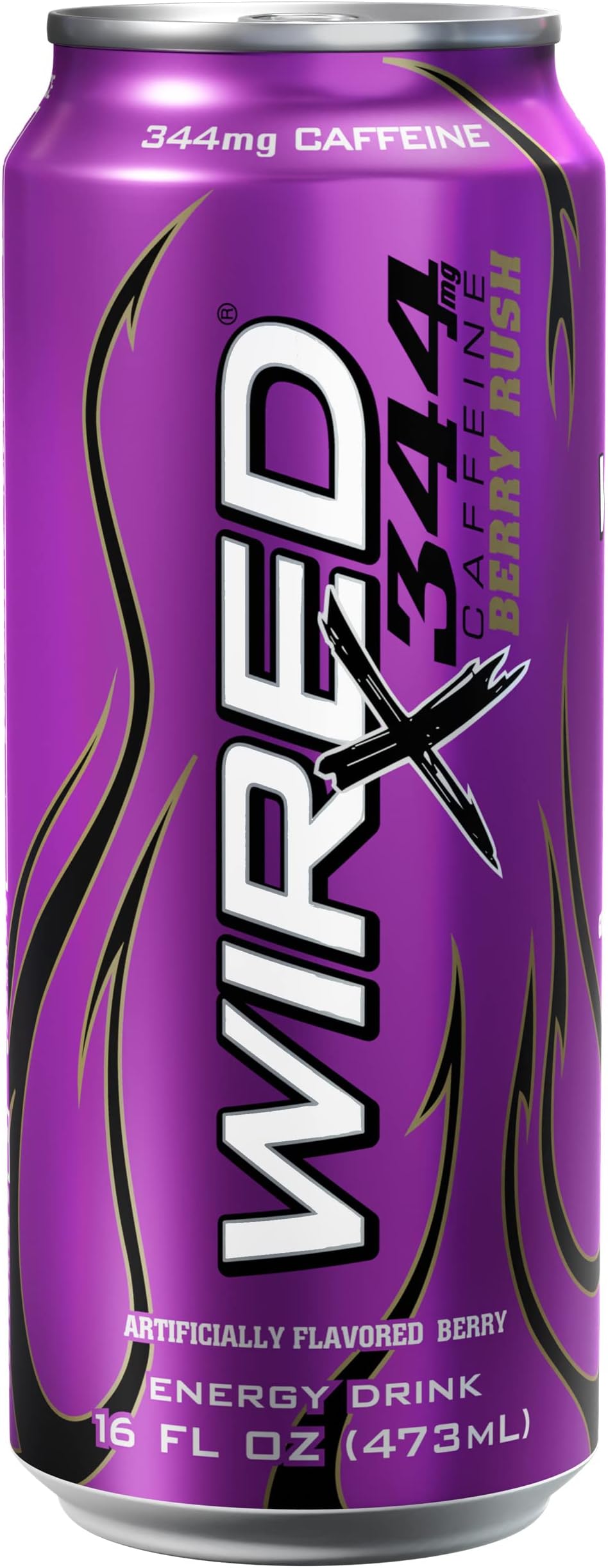 Amazon.com : Wired Energy Drinks Extreme Energy, X-344 Berry Rush, 16 ...