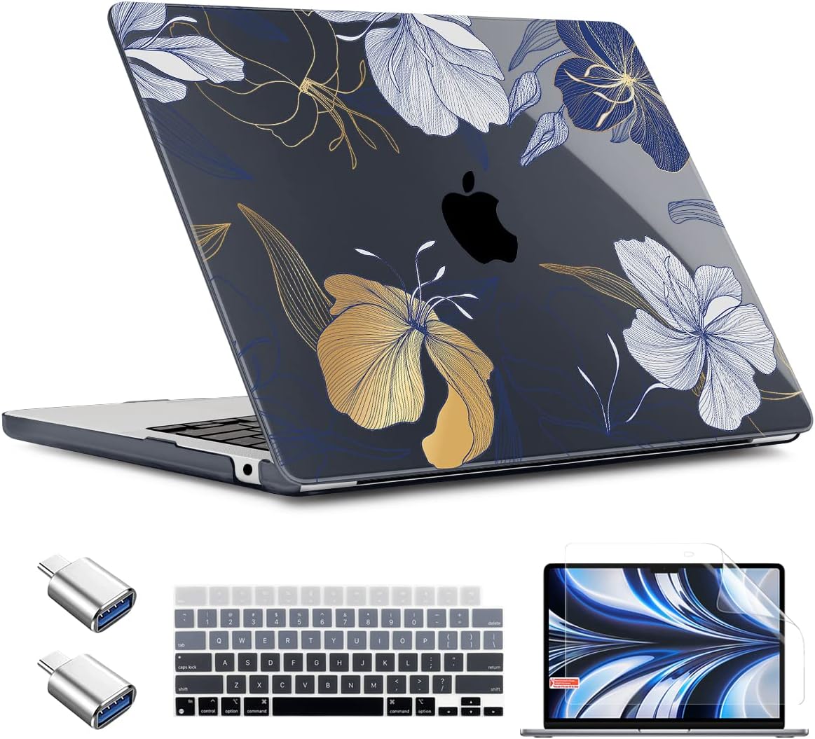 Amazon.com: CAMPLALA Compatible with MacBook Air 13.6 inch Case 2024 ...