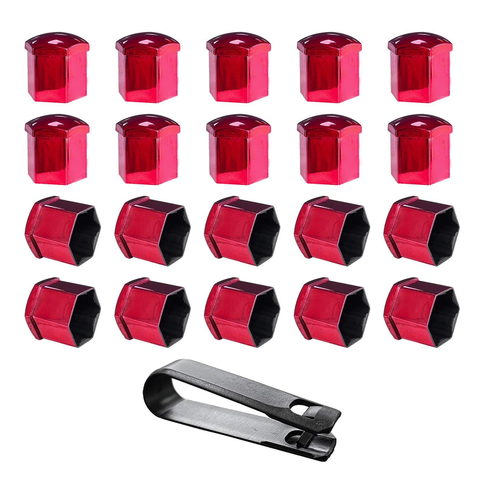 Amazon.com: Augeny 20 PCS Wheel Nut Covers Bolt Caps, 19mm Wheel Lug ...