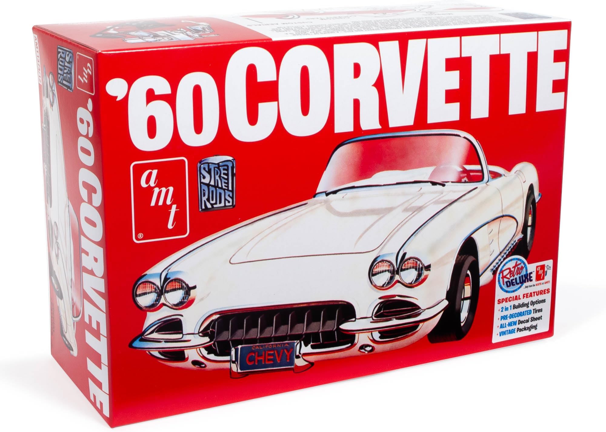 Amazon.com: AMT 1960 Chevrolet Corvette 1:25 Scale Model Kit : Arts ...
