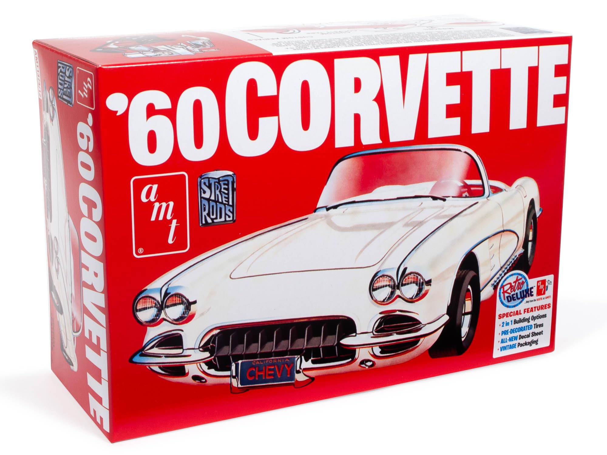 Amazon.com: AMT 1960 Chevrolet Corvette 1:25 Scale Model Kit : Arts ...