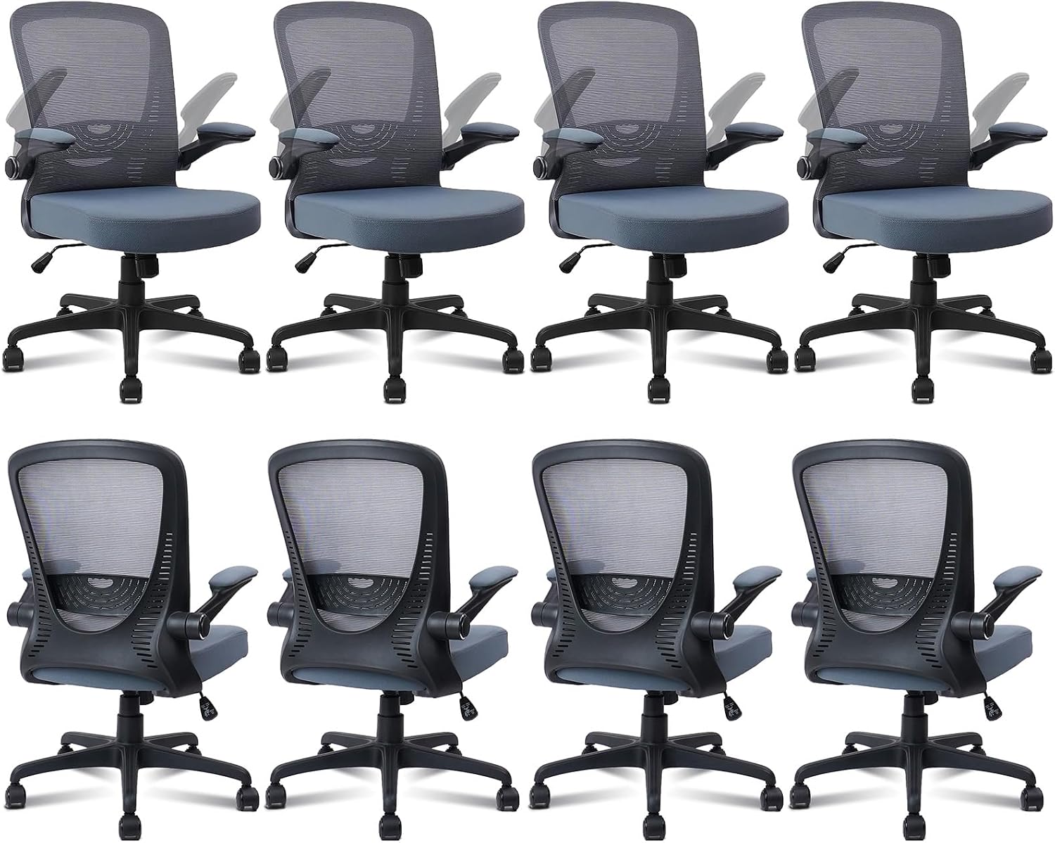 Amazon.com: CLATINA Desk Chairs with Wheels, Ergonomic Rolling Mesh ...