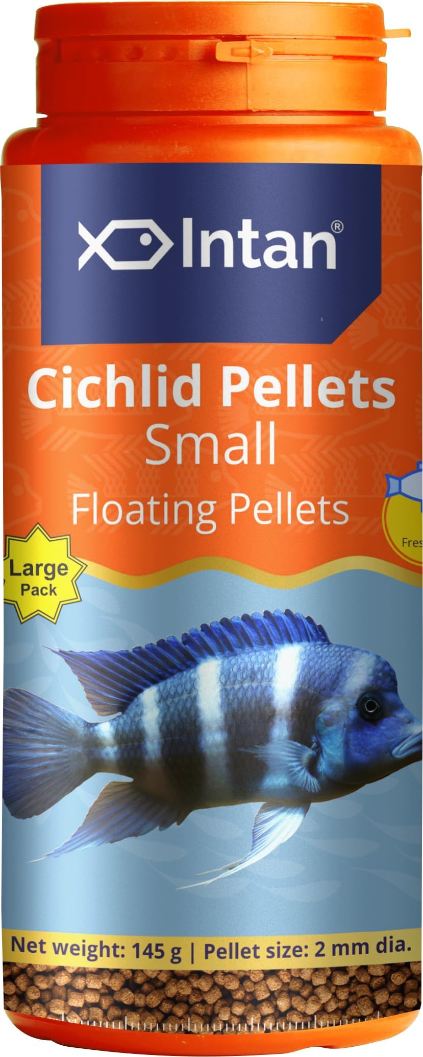 Intan Aquatic Cichlid Pellets Fish Food | Small Floating Pellets for ...