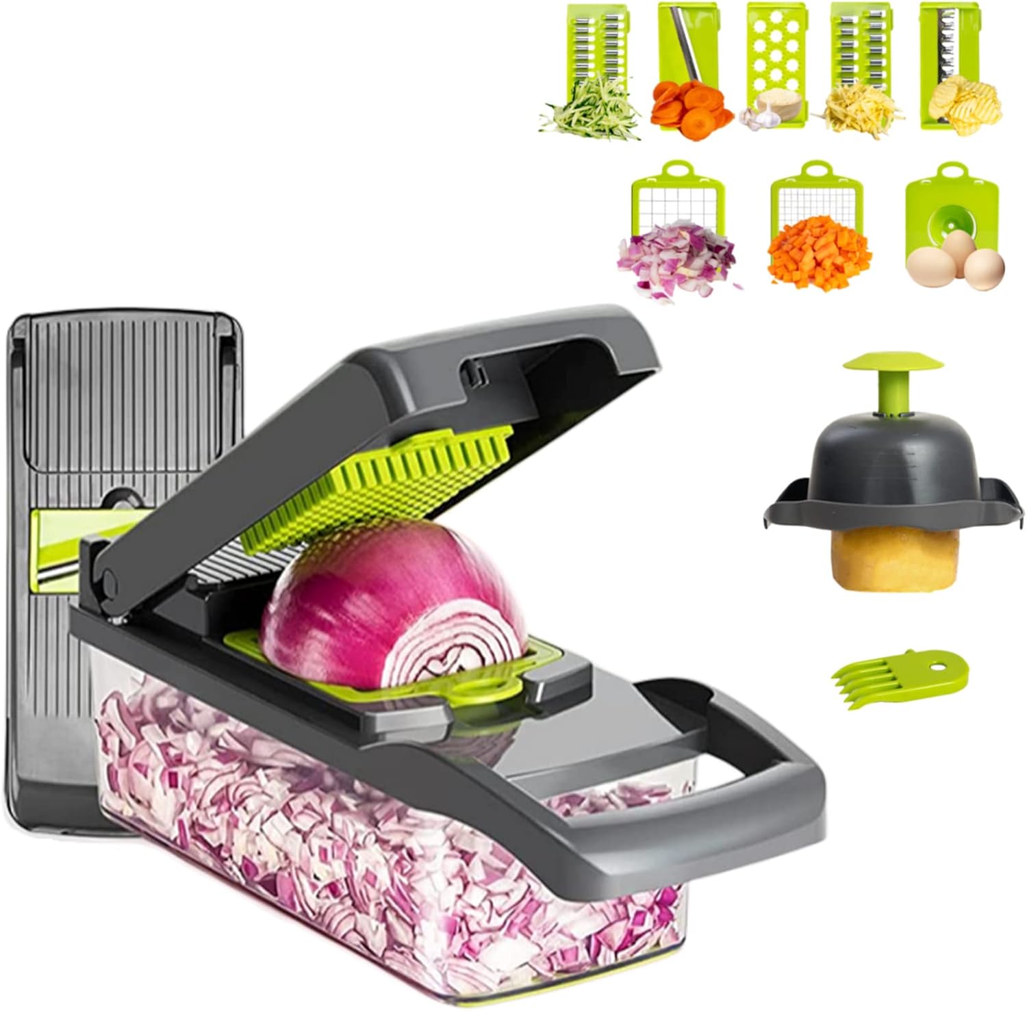Amazon.com: Vegetable Chopper Cutter 13-in-1 Veggie Dicer Onion Slicer ...