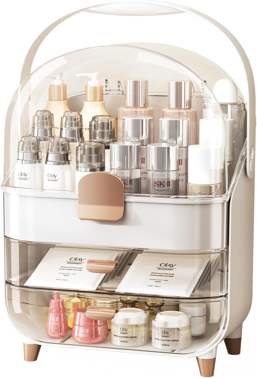 Amazon.com: GoooodGift Large Cosmetic Storage Box, All-In-One Dust and ...