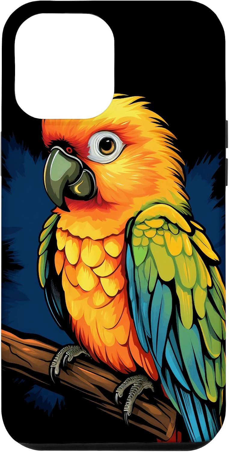 Amazon.com: iPhone 13 Pro Max Sun Conure Parakeet Tropical Bird Case ...