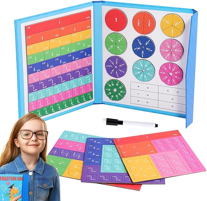Fractions Resources for Children Kids Magnetic Math Manipulatives Set ...