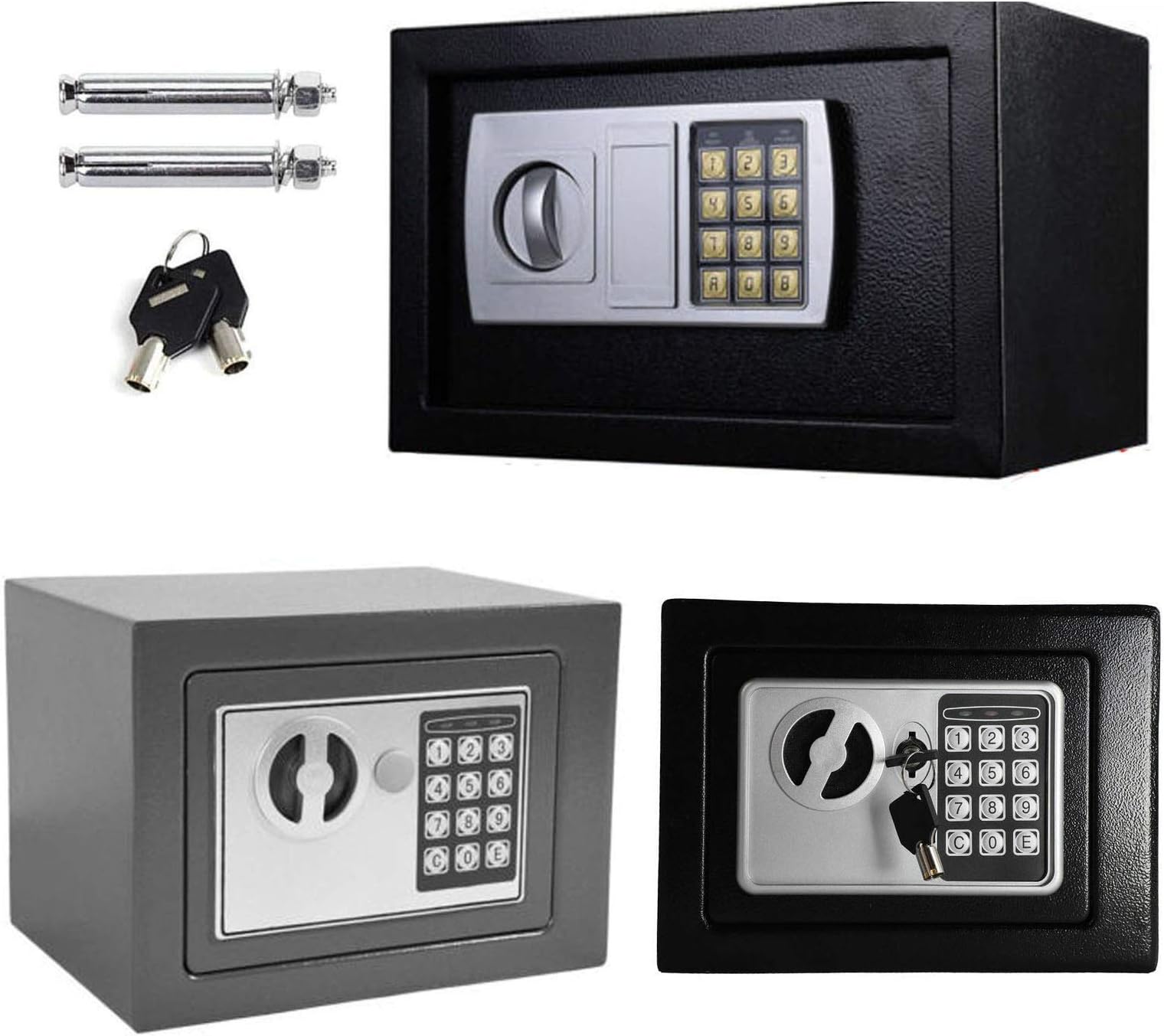 Tresor Möbeltresor Doppelbartschloss Eisenstahl Safe mit elektronischem ...