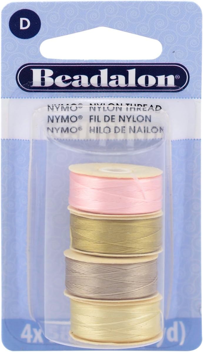 Amazon.com: Beadalon 124X-102 Nymo Thread, Size D, Variety Pack