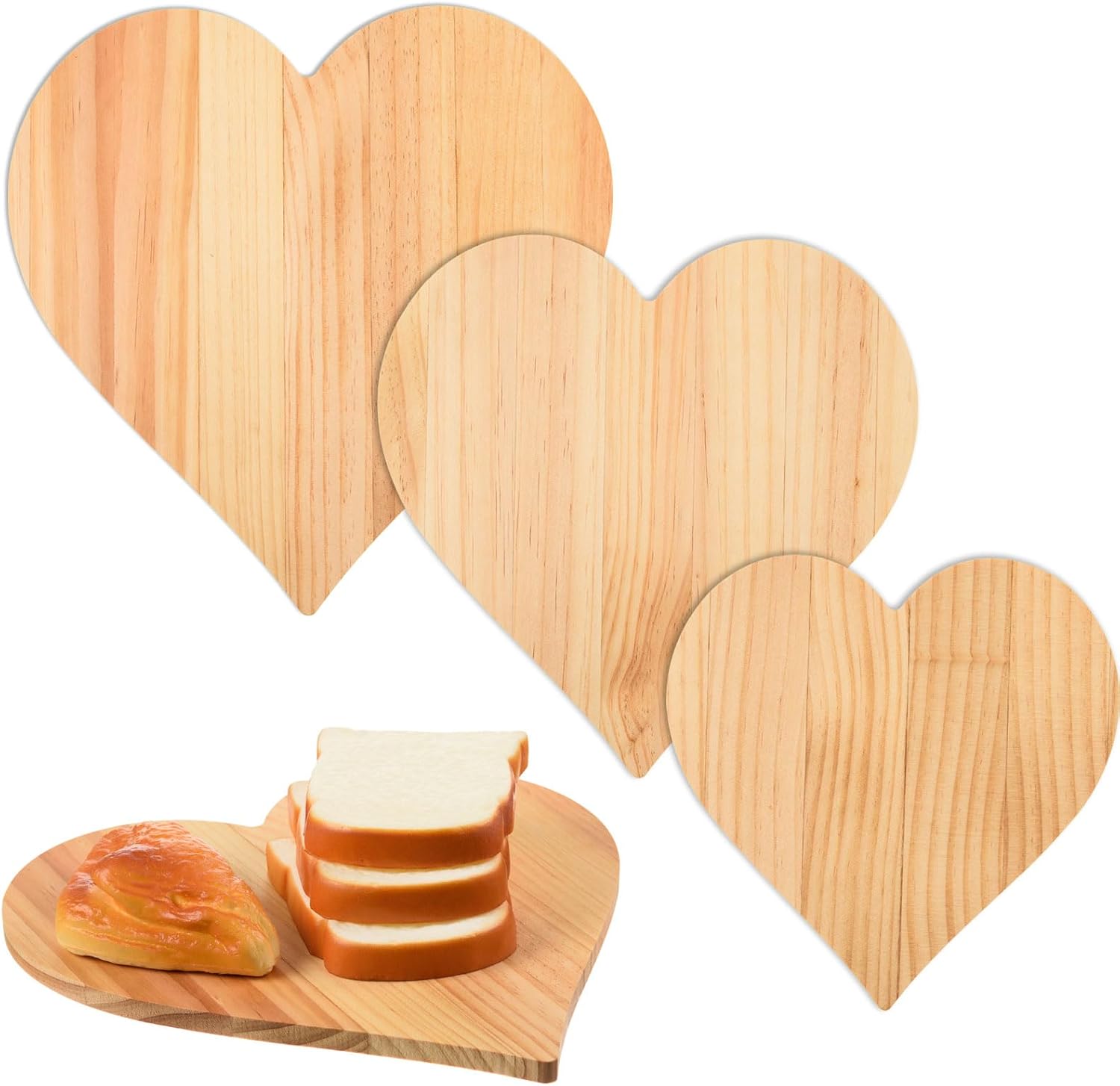 Amazon.com: AWIZOM 3 Pcs Heart Shaped Cutting Boards Valentine's Day ...