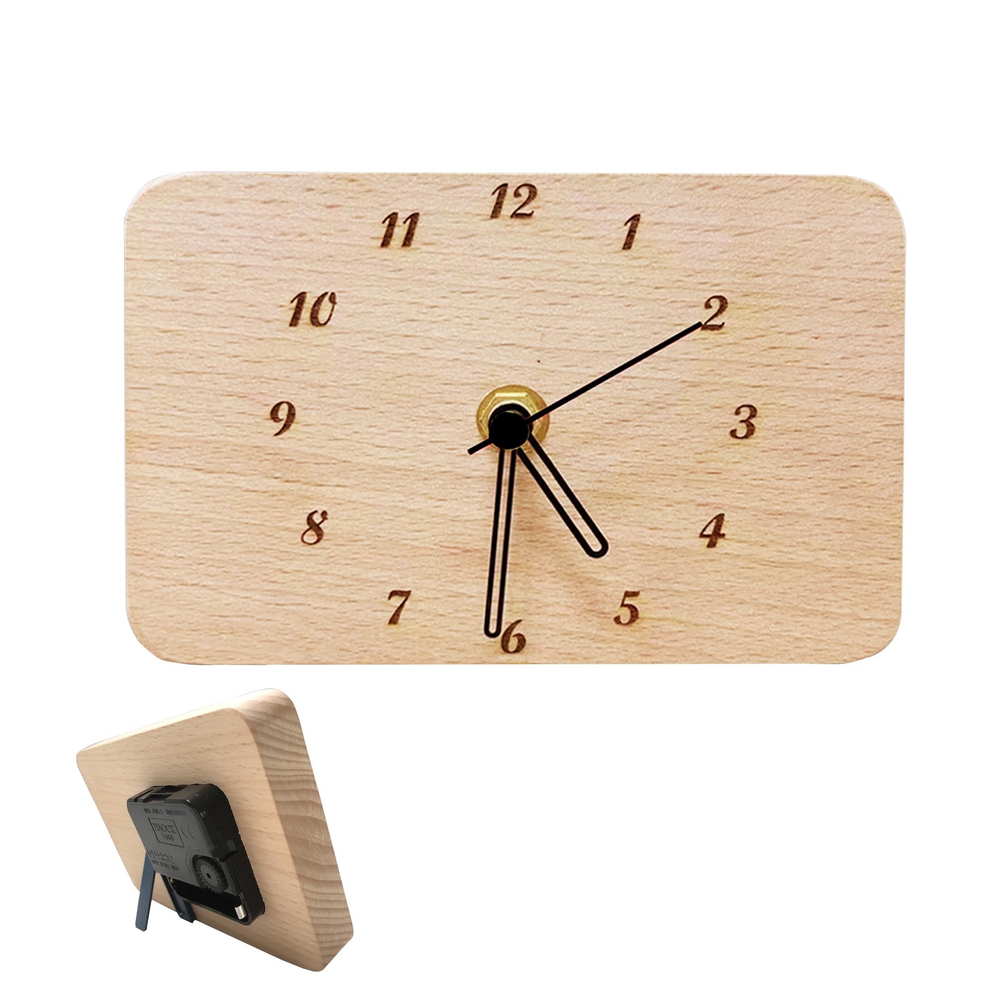 QUSV Wooden Clocks Have a Natural, Warm, and Classic Appearance, They ...
