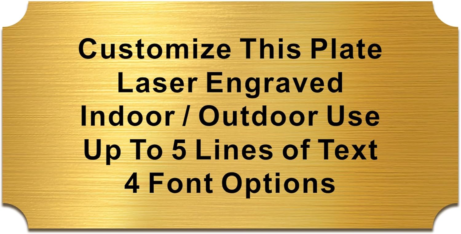 Engraved Plaques Personalised Memorial Plaques for Doors Urns Solid ...