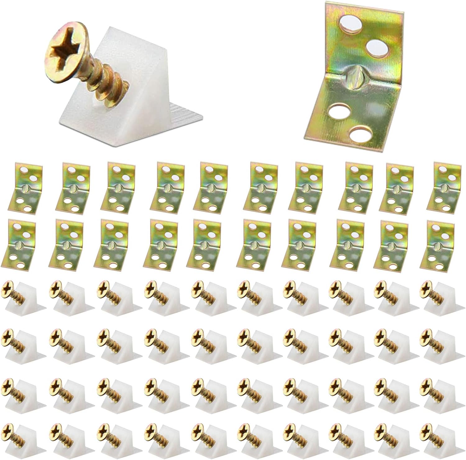 Amazon.com: SYJINHUASY 60 Packs Mending Wedges and Brackets Corner ...
