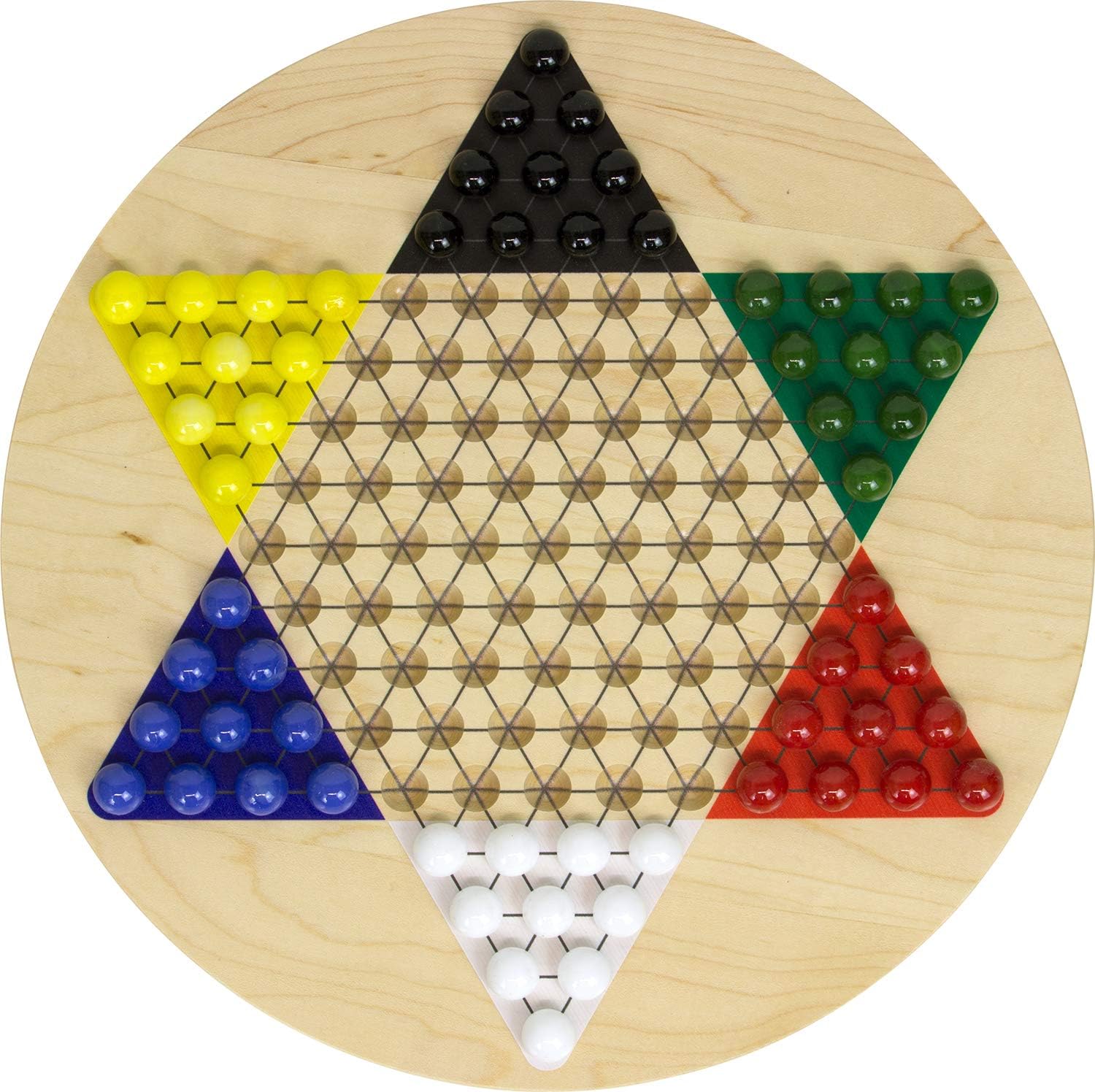 Amazon.com: Printed Maple Chinese Checkers - Made in USA : Toys & Games