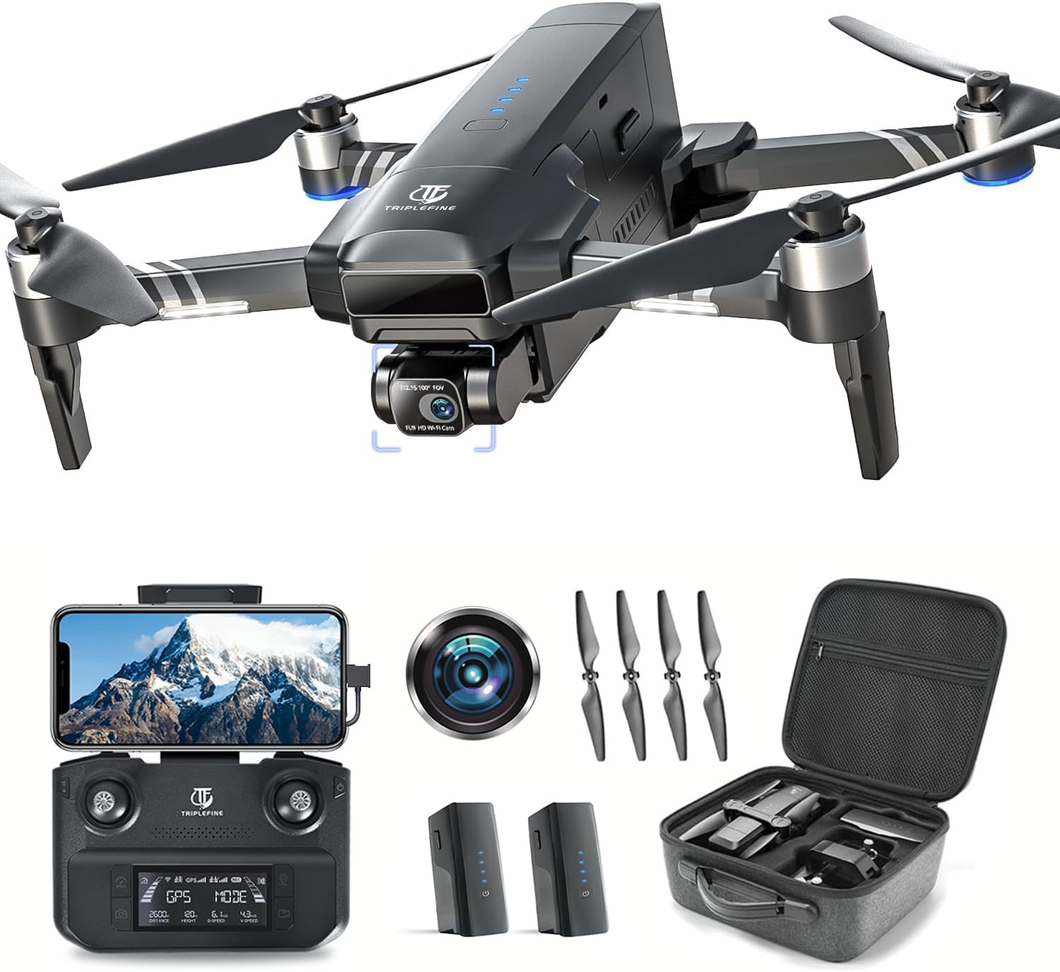 Amazon.com: 8K Camera Drones for Adults - V168 5G HD Brushless GPS ...