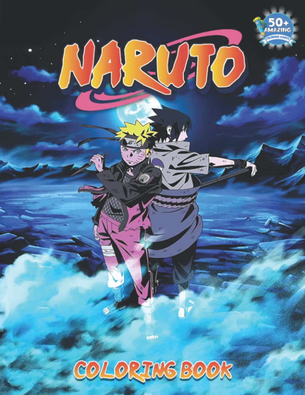Naruto Coloring Book Naruto Illustration Books With 50 Anime Colouring ...