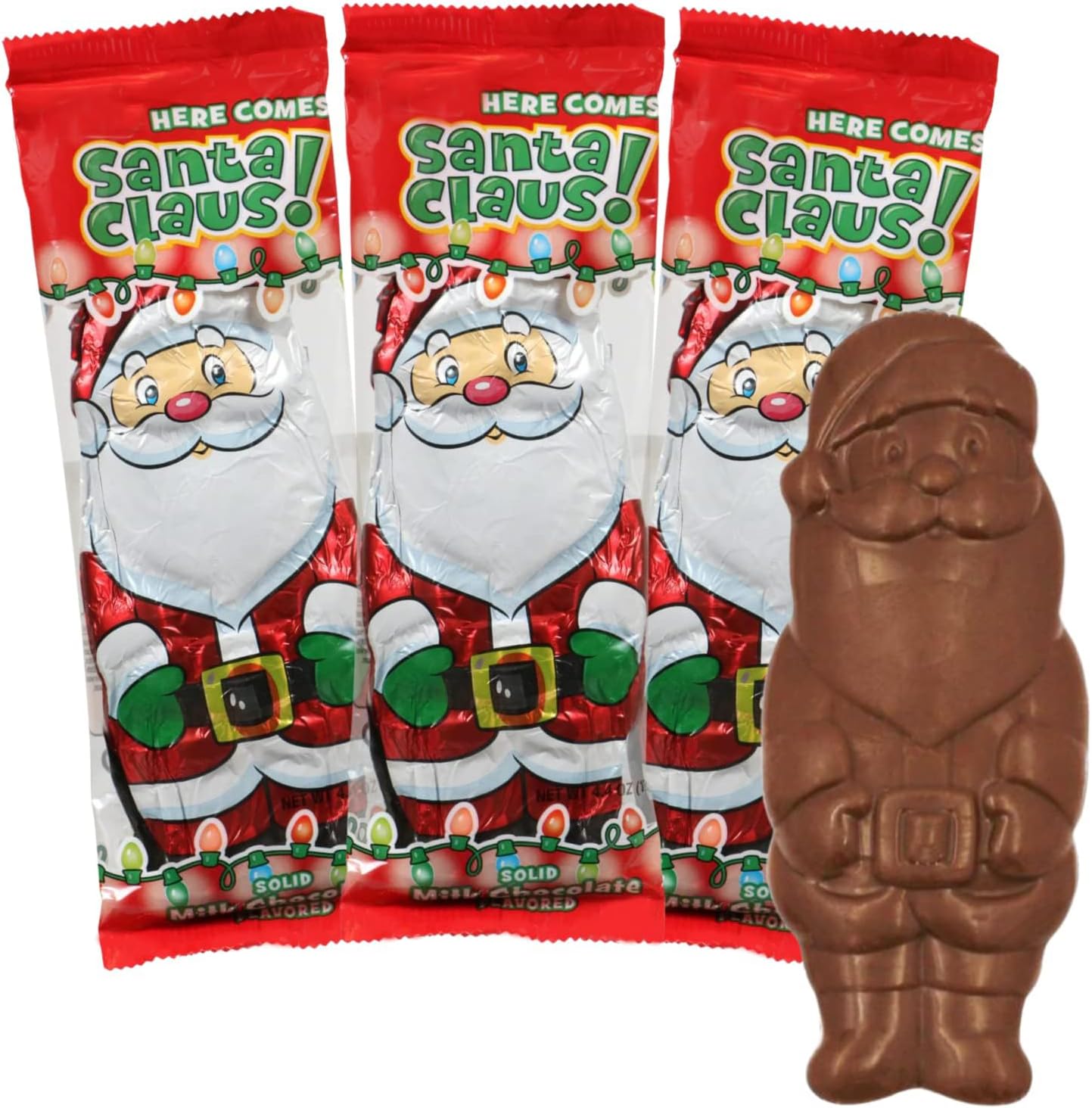 Amazon.com : Sweetzo Santa Claus Milk Chocolate Treats, Individually ...