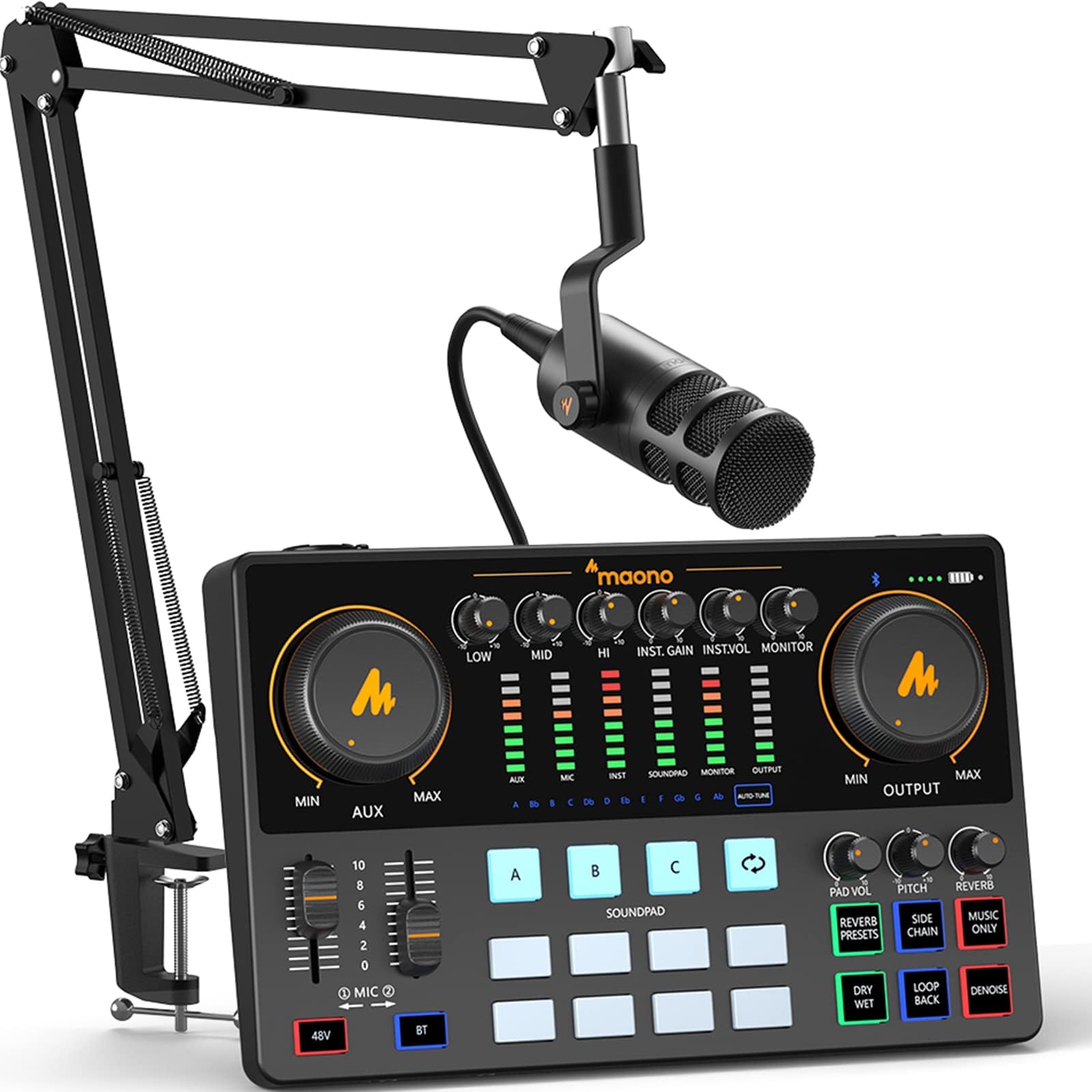 Amazon.com: MAONO Podcast Equipment Bundle: Audio Interface Podcast ...