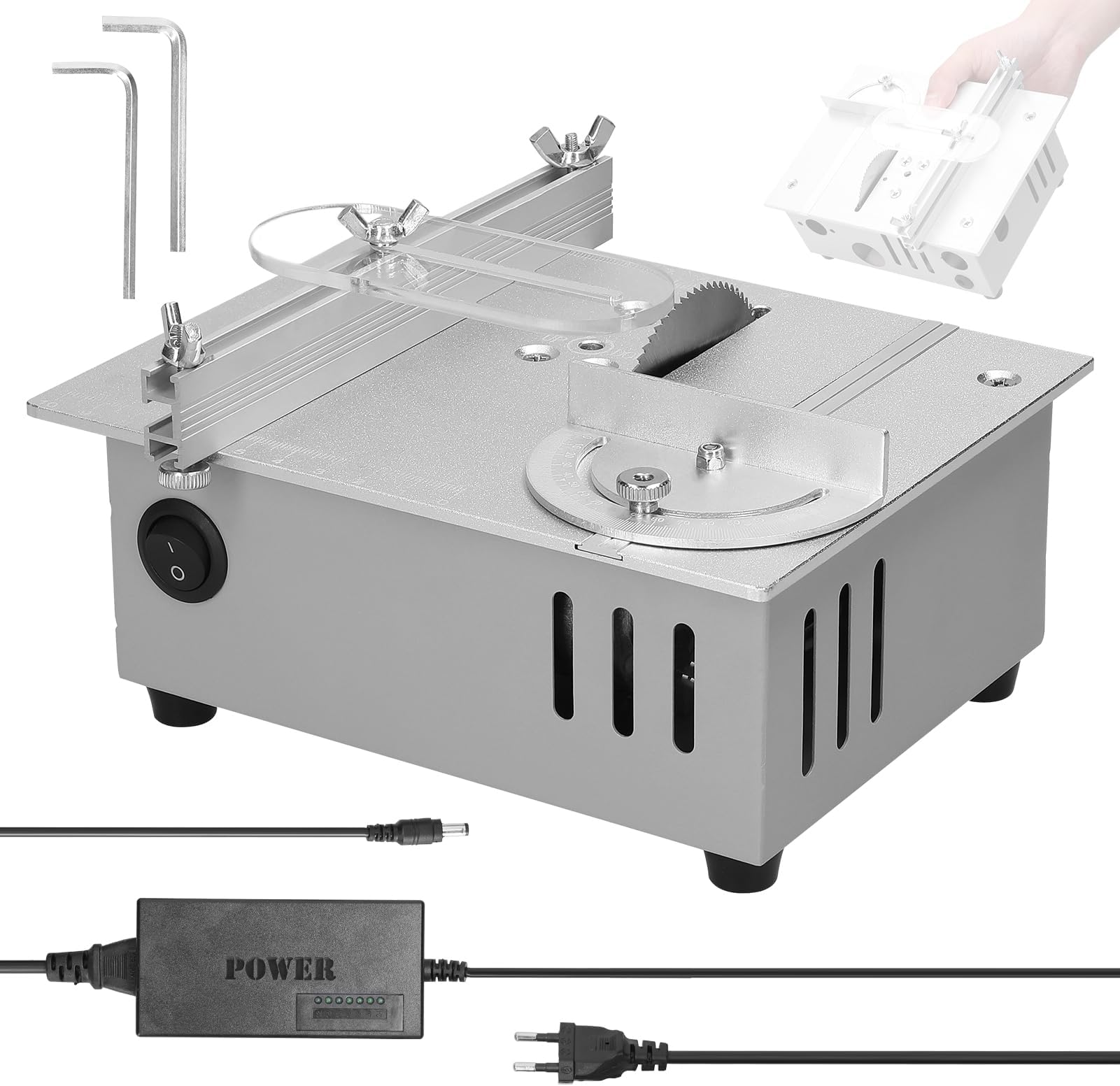 VISLONE Multifunktionale Tischkreissäge, 100W, elektrische ...