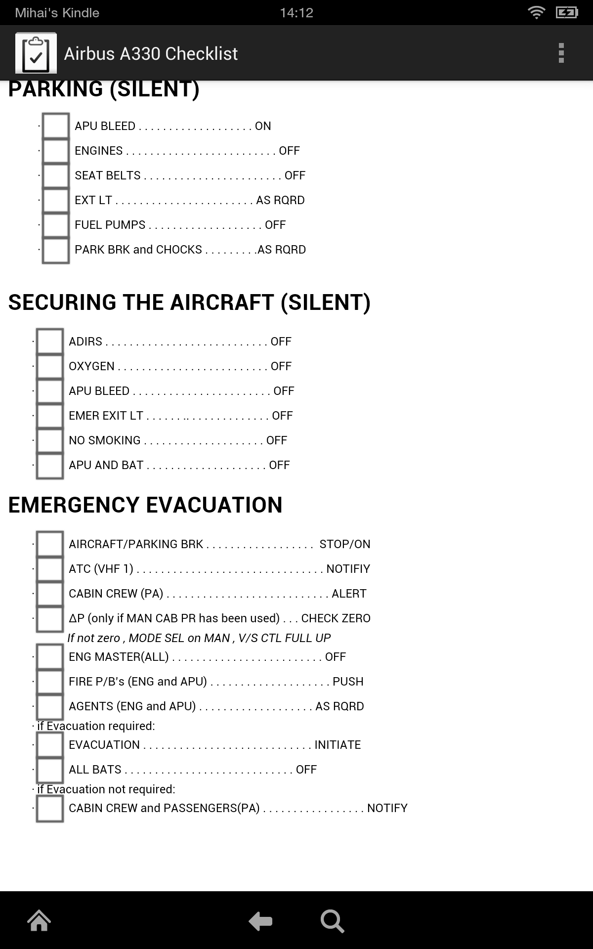 Airbus A330 Checklist AdsFree-Amazonアプリストアのアプリ