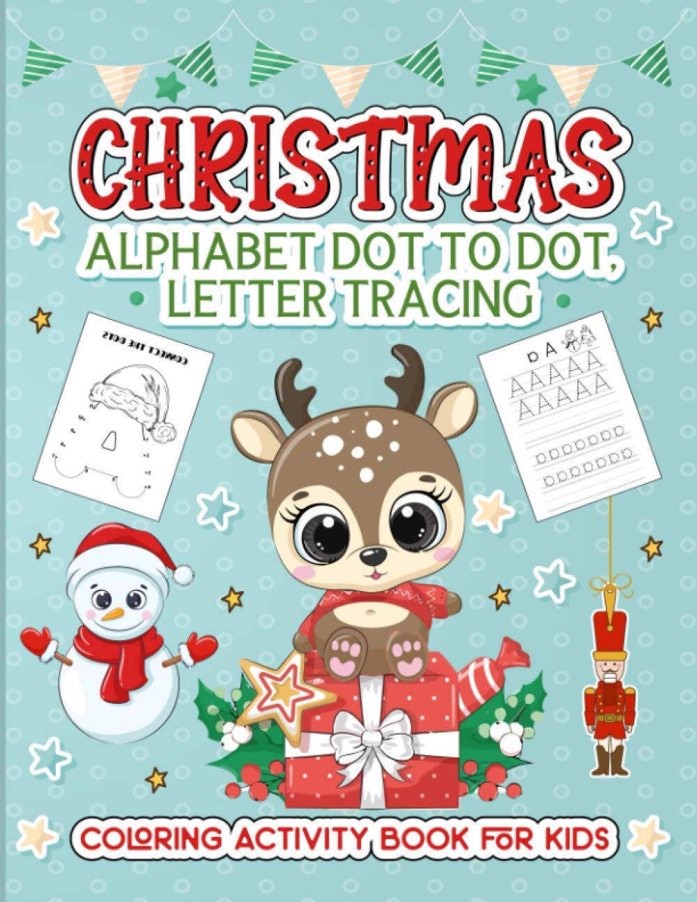 Buy Christmas Alphabet Dot to Dot Letter Tracing Coloring Activity Book ...