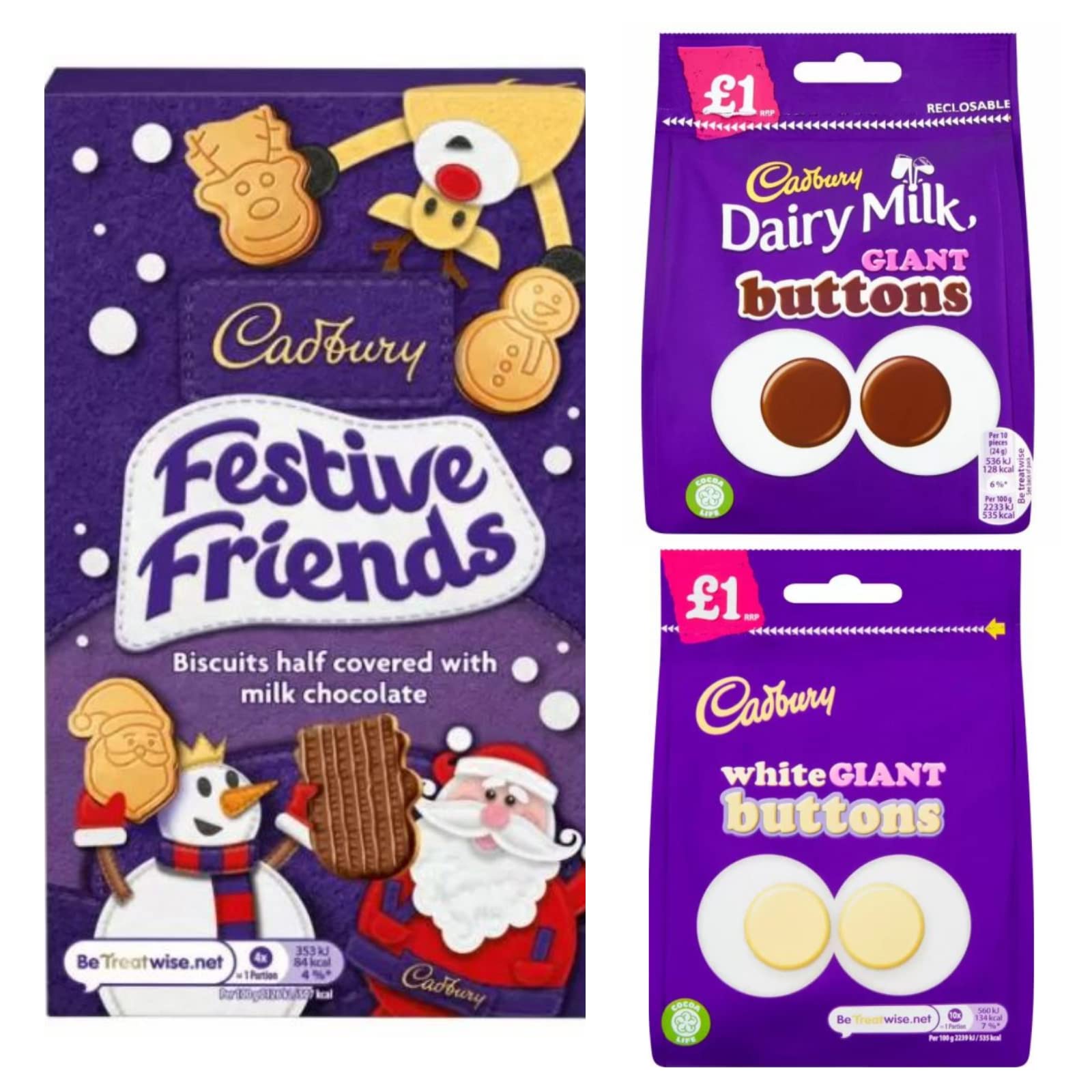 Holiday Chocolate Bundle Contains Cadbury Festive Friends Chocolate ...
