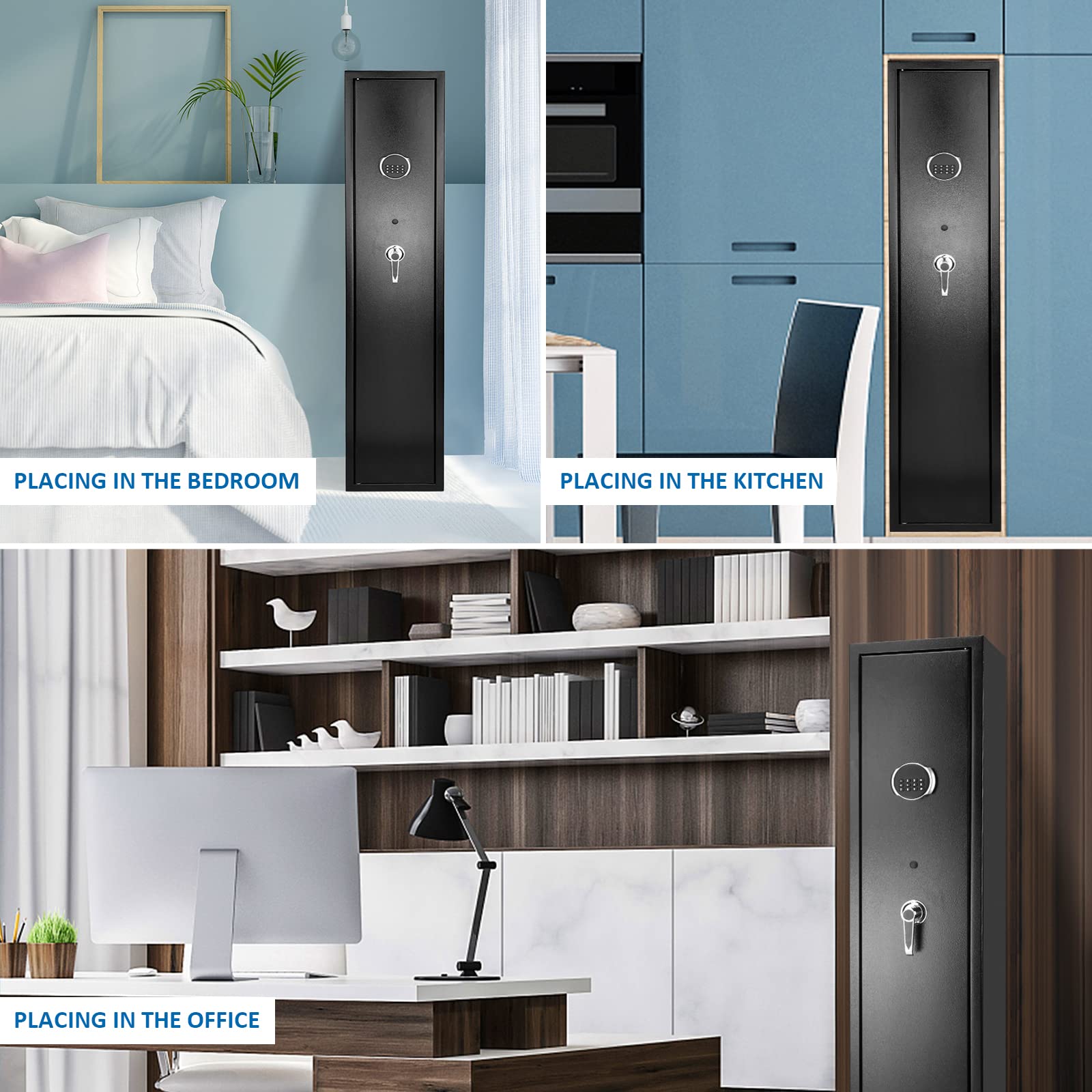 Riddost Rifle Safe, Gun Safes for Home Rifle and Pistols, Quick Access ...