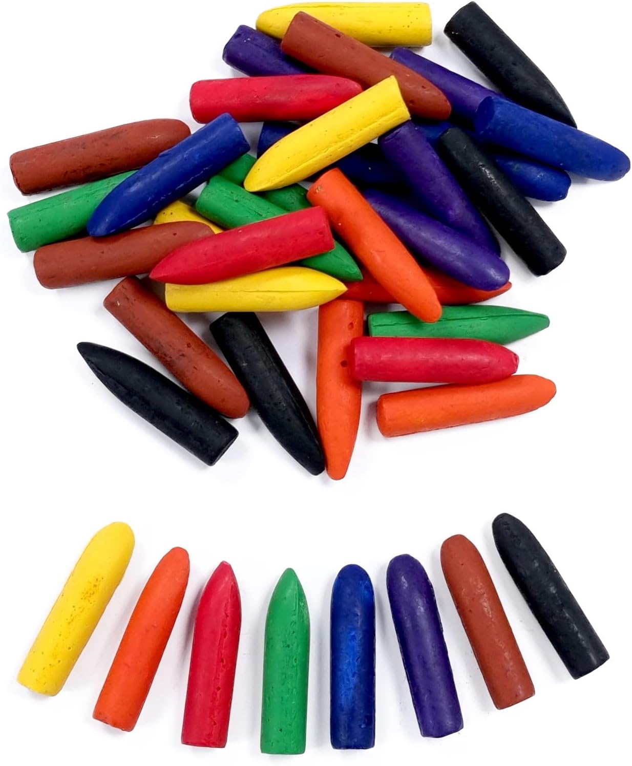Major Brushes Assorted Chubby Wax Crayons - Pack of 40 : Amazon.co.uk ...
