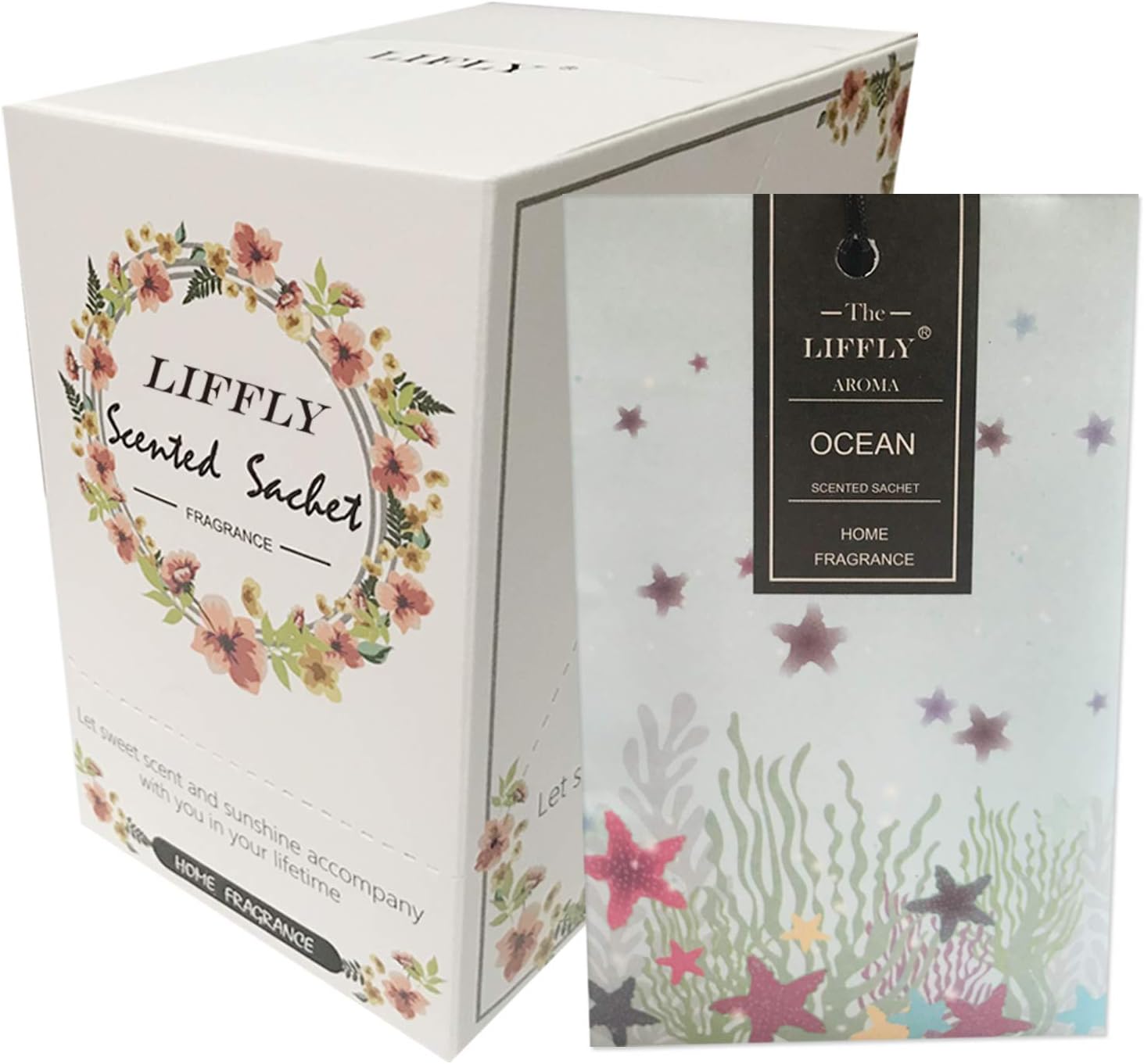 Amazon.com: LIFFLY 14 Packs Ocean Scented Sachets for Drawers and ...
