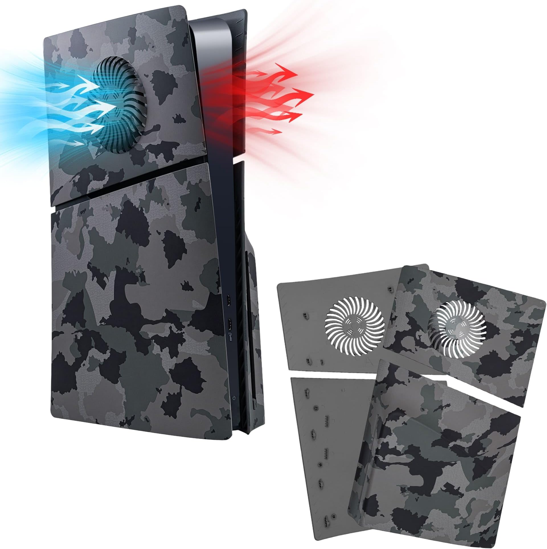 Nepagz Faceplate for PS5 SIim Disc Edition, Hard Shockproof Plates Face ...