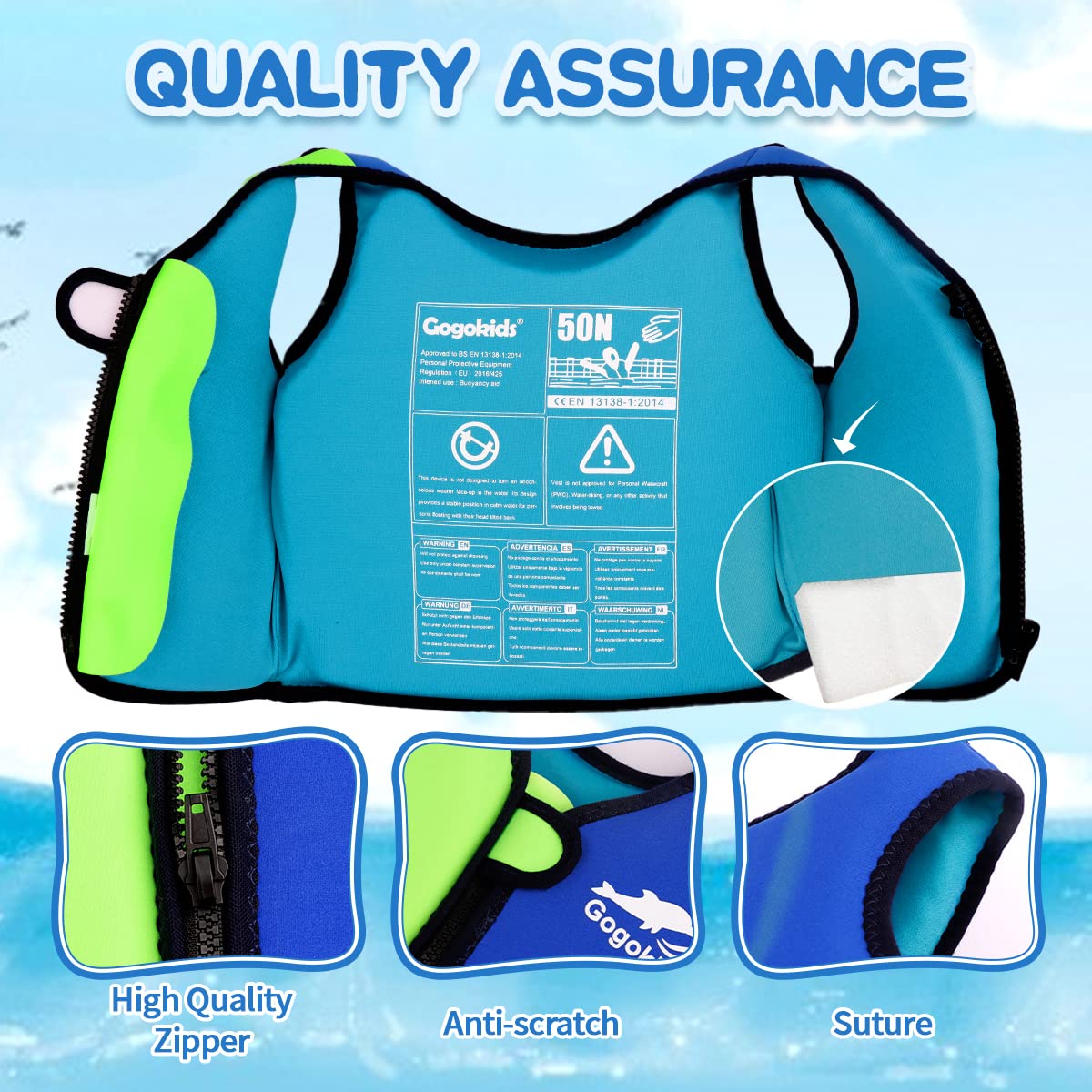 Snapklik.com : Vine Kids Swim Vest Toddler Learn To Swim Floatation ...