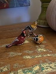 Amazon.com: Robin Bird Jewelry Trinket Boxes Hinged Ring Box ...
