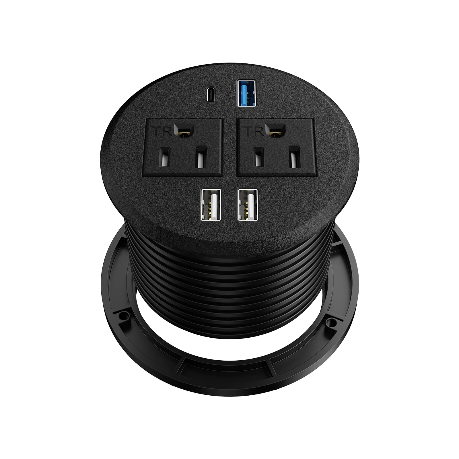Amazon.com: Recessed Power Grommet with 20W Fast Charging USB-C Port ...