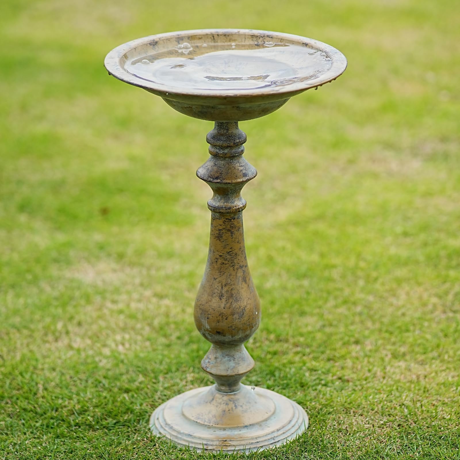 Amazon.com: Panacea Galvanized Metal Outdoor Bird Bath, 2 Inch Bird ...