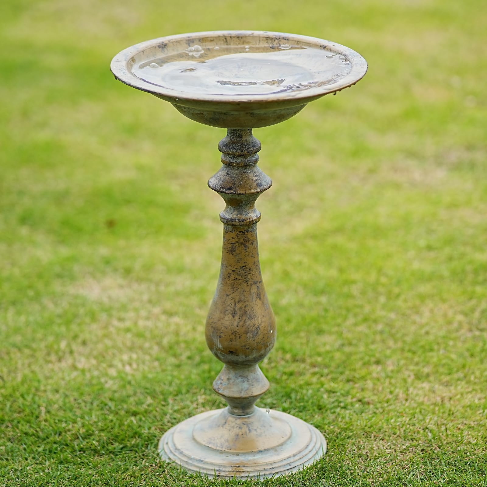 Amazon.com: HUWAIPL 19”H Antique Pedestal Bird Bath, Bird Baths for ...