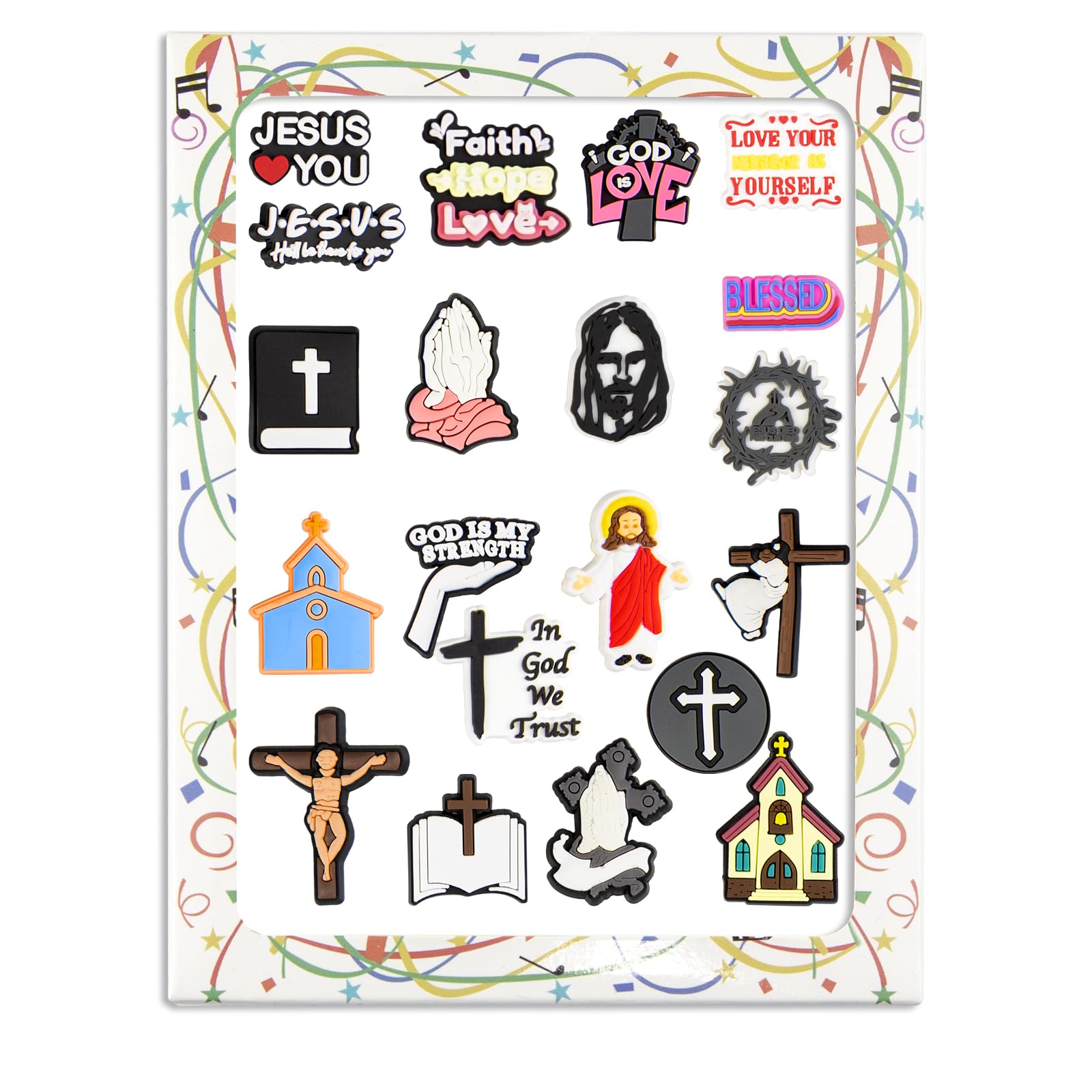 Amazon.com: Jesus Christian Decoration Charms, God Blessed Faith Charm ...