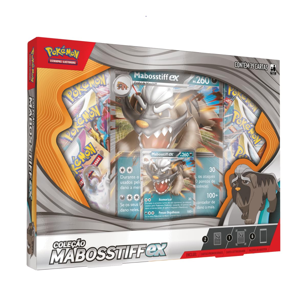 Box Pokémon TCG Mabosstiff Ex, Cor: Estampado - Copag : Amazon.com.br ...