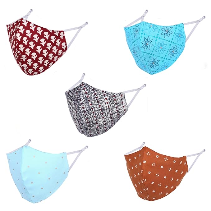 DFR Reversible Cotton Reusable Cloth Mask With Adjustable Ear Loop ...