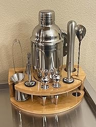 Amazon.com: Esmula Bartender Kit with Stylish Bamboo Stand, 12 Piece 25oz Cocktail Shaker Set ...
