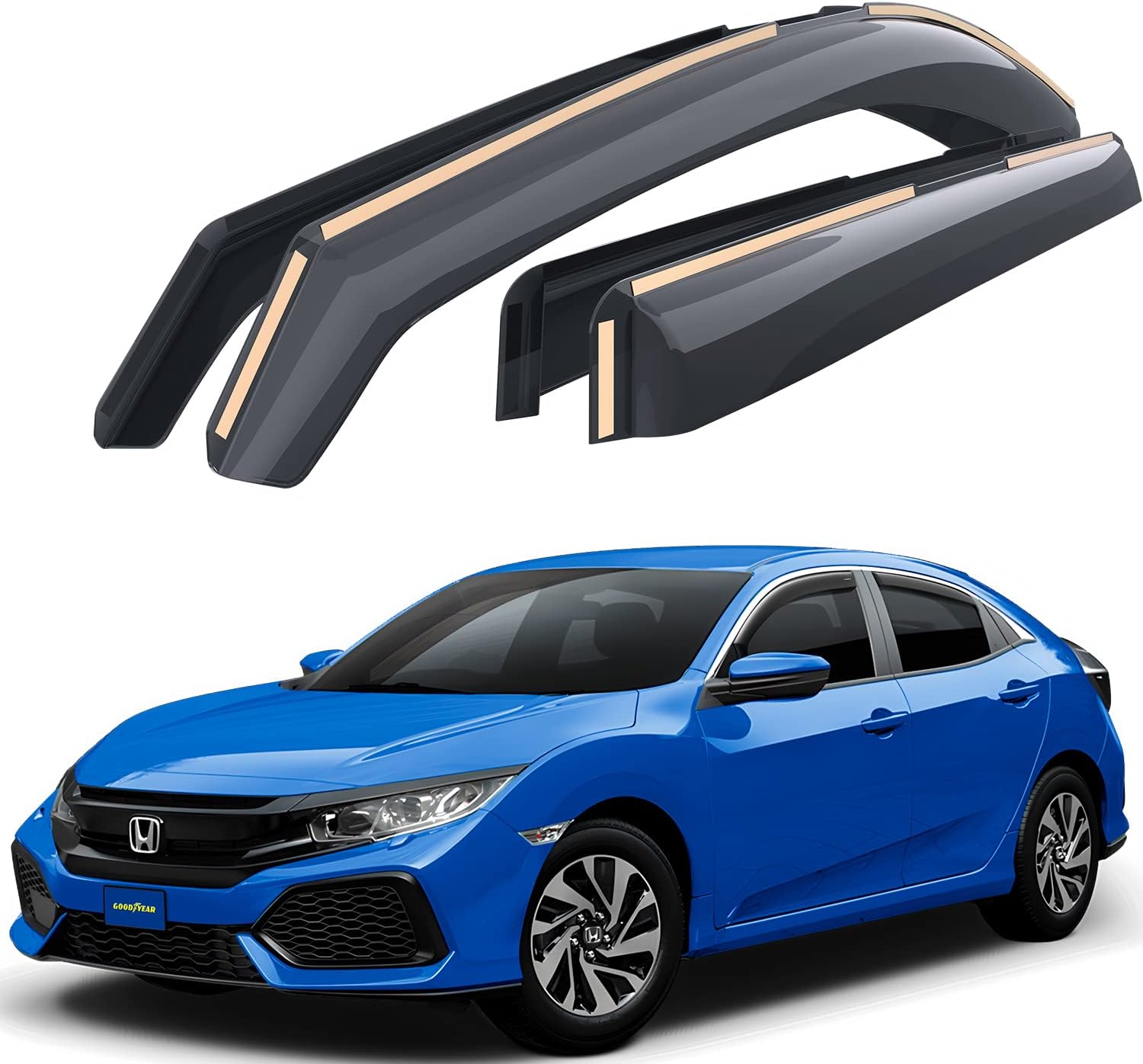 Amazon.com: Goodyear Shatterproof in-Channel Window Deflectors for ...